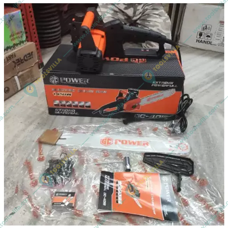 GC POWER GC-4018, 1450W Electric Corded Chainsaw, 1200RPM, 16 inch Bar ...