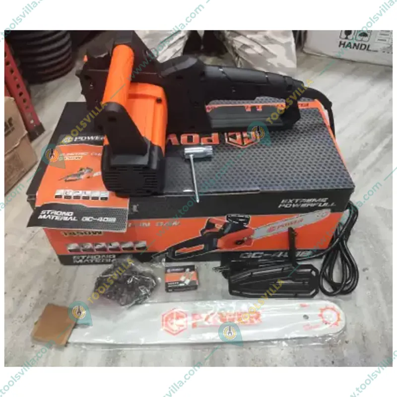 GC POWER GC-4018, 1450W Electric Corded Chainsaw, 1200RPM, 16 inch Bar ...