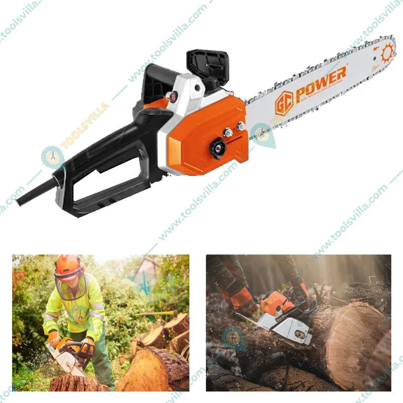 GC POWER GC-4018, 1450W Electric Corded Chainsaw, 1200RPM, 16 inch Bar, Automatic Oiler