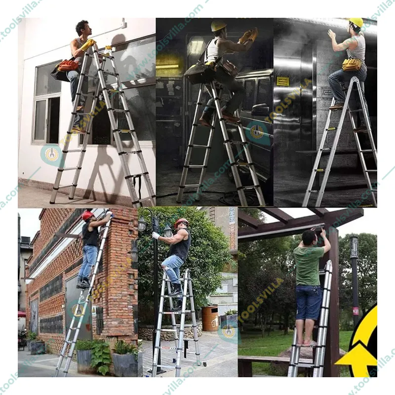 Heavy Duty 16.5 Feet 2 in 1 Portable & Compact Telescopic Folding ...