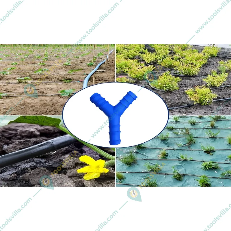 Y Joiner Lateral Coupling for Drip Pipe Irrigation