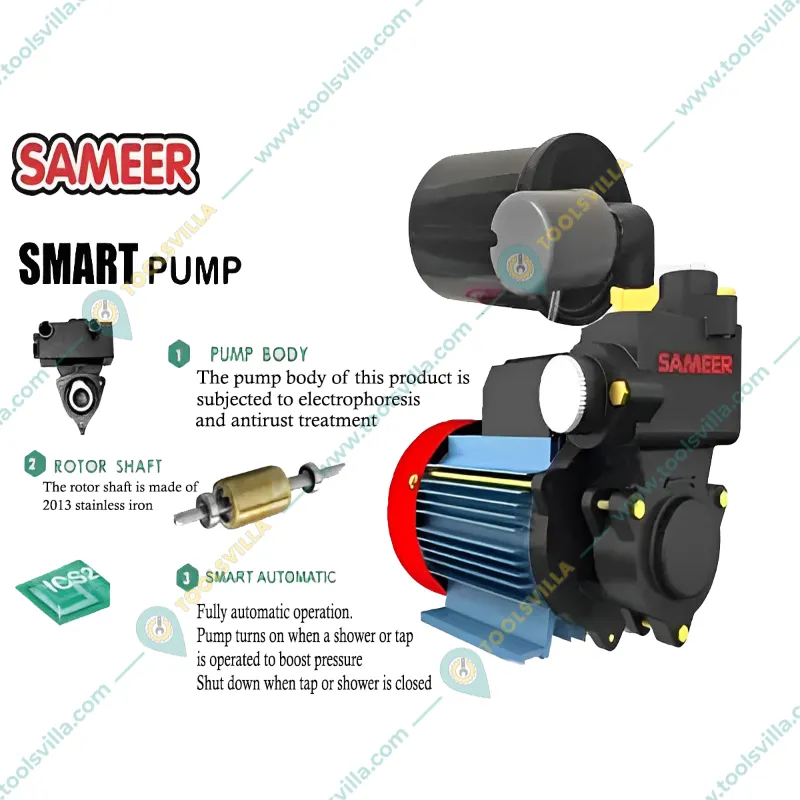 Sameer I-Flo Home Pressure Booster Water Pump 1Hp Year, 50% OFF