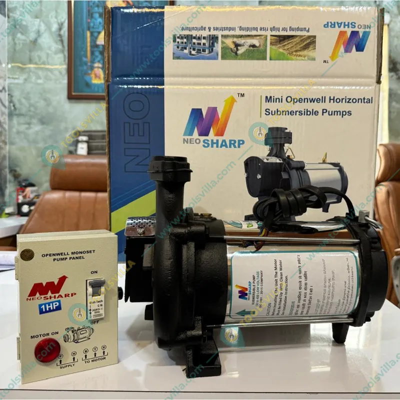 Neo Sharp 1 HP Single Phase Mini Openwell Submersible Pump With Control ...