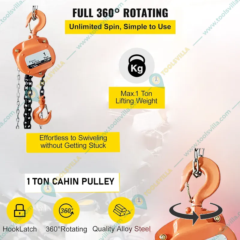 Generic (Imported) - 1 Ton Chain Pulley Block With 3 Meter x 6 mm Load Chain - 3 Meter Standard ...