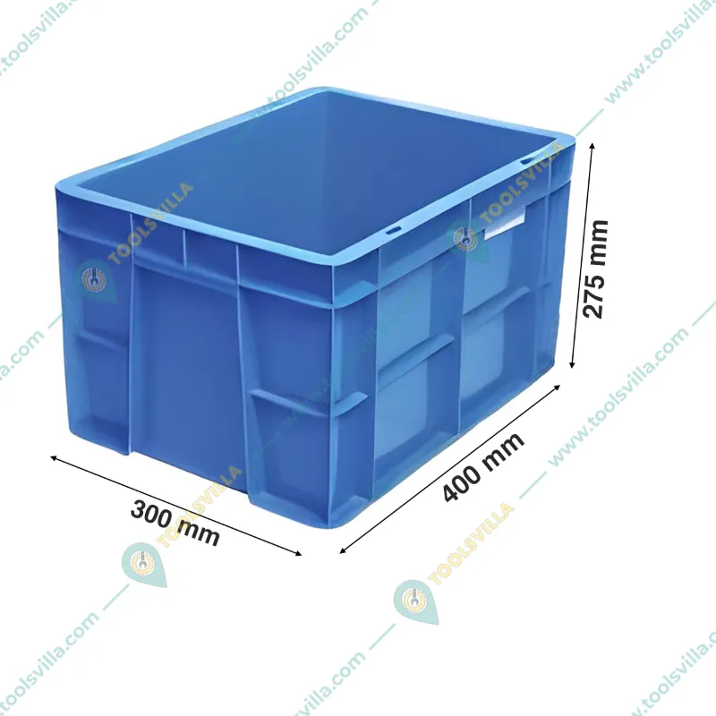 Premium Quality 24 Liter 400x300x275 mm Rectangular Crate, Pack of 6
