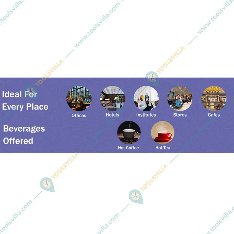 Atlantis Classic - 2 Lane Tea Coffee Vending Machine – 3 Ltrs Hot Tank