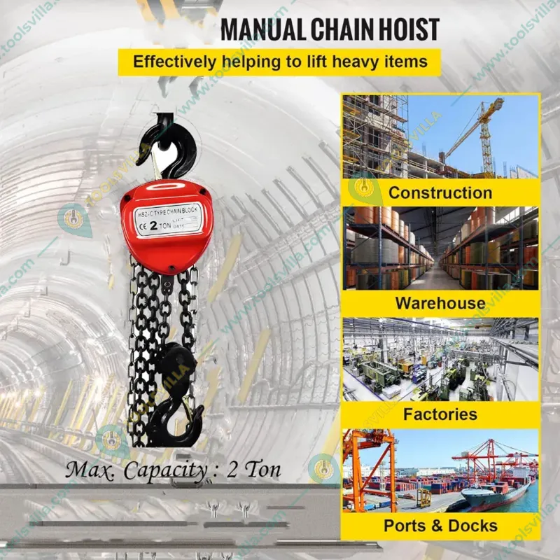 Generic (Imported) - Heavy Duty 2 Ton Chain Pulley Block, 3 meter Chain ...