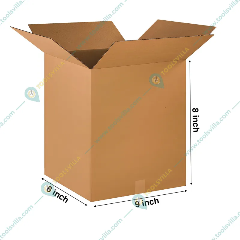 Corrugated 3 Ply Brown Packaging Box, 9x8x8 inch