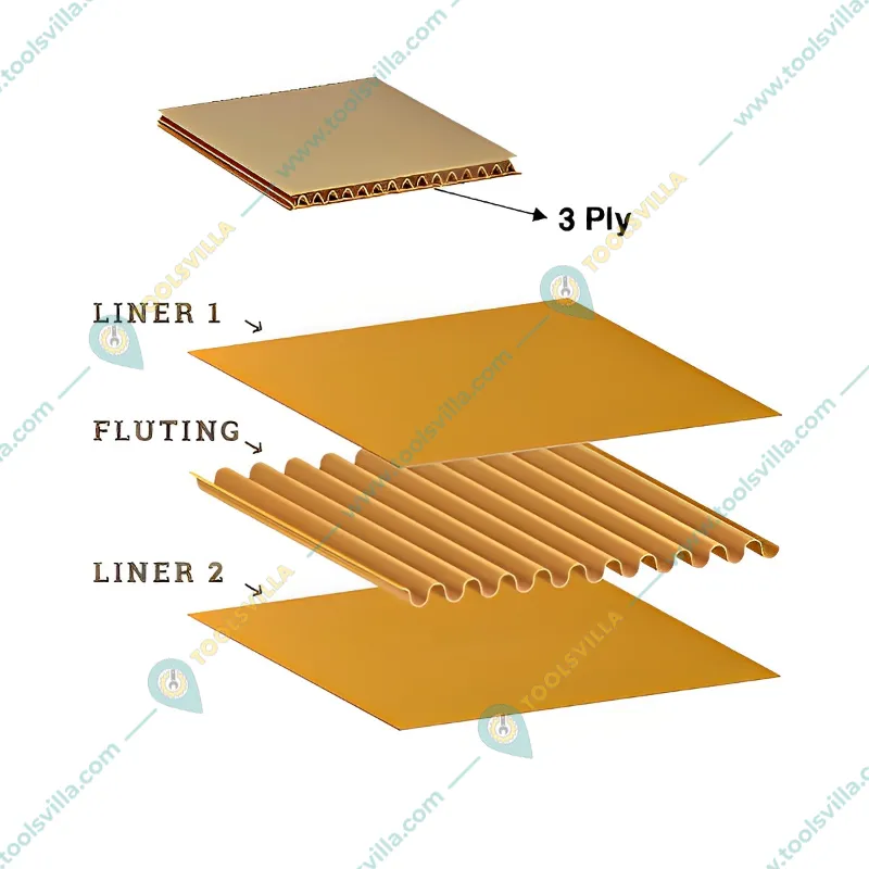 3 Ply Corrugated Golden Carton Packaging Boxes