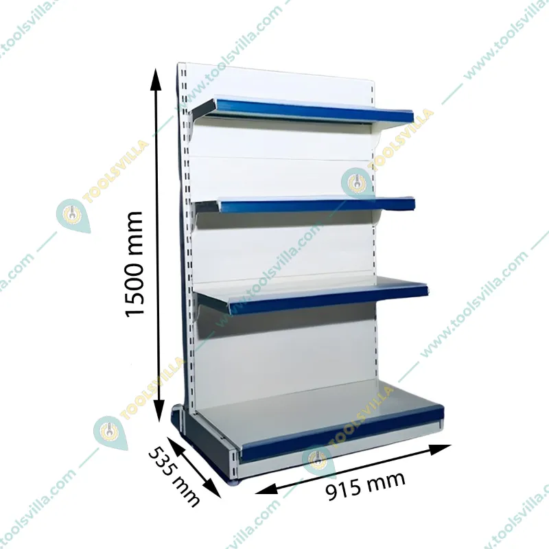 Premium Quality 5 x 3 Feet 4 Shelves End Cap Rack