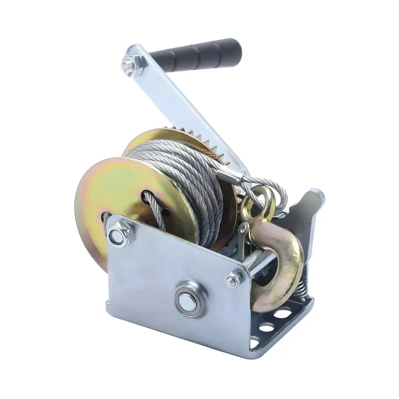 HT Manual Hand Winch With 10-Meter & 6 mm Wire Rope And Eye Hook