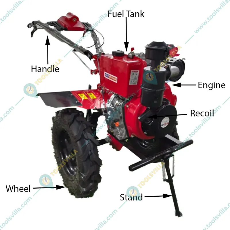 Heavy Duty 9 HP Diesel Operated Power Weeder with Free Accessories