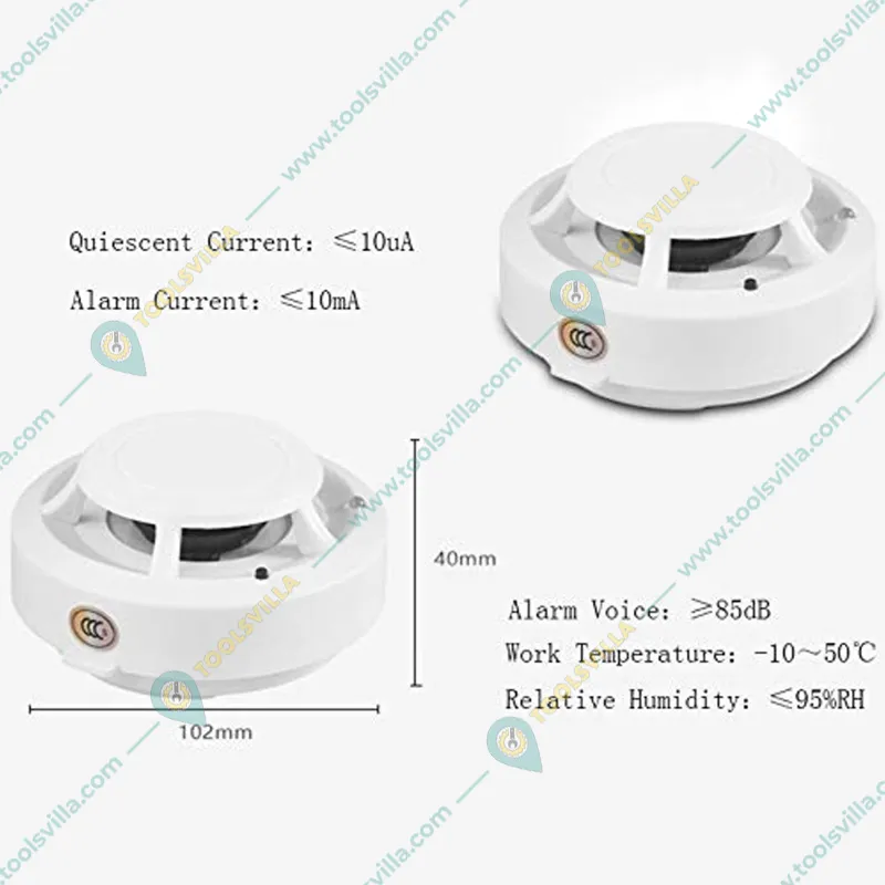 Fire Smoke Detector Alarm System (Wired)