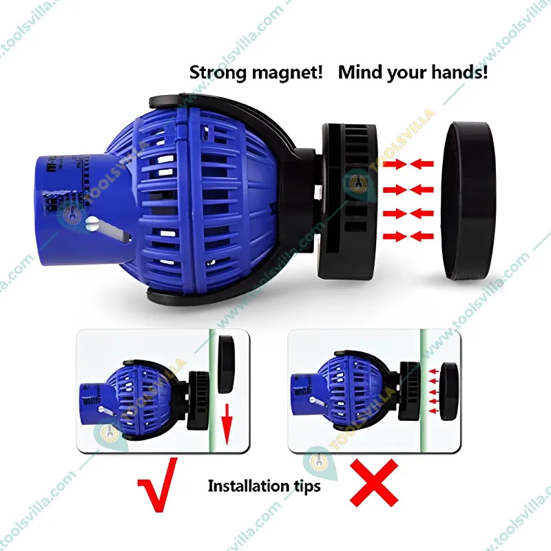 Aquarium Fish Tank Magnetic Holder Wave Maker, Single Head, 8Watt