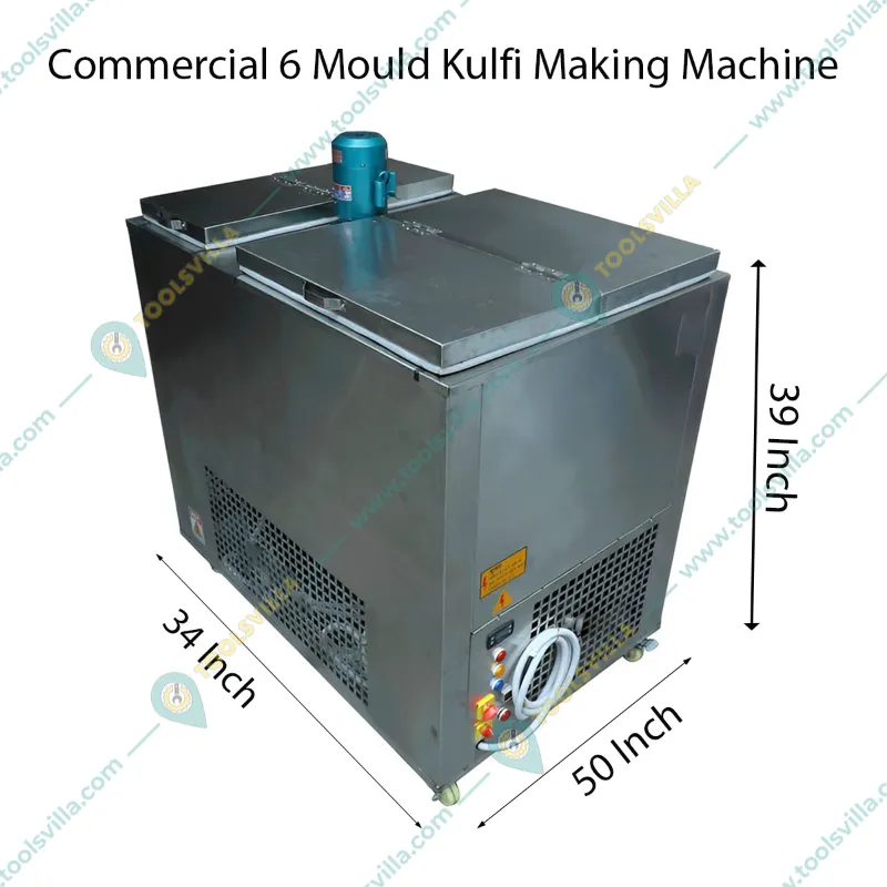 Commercial 6 Mould Kulfi Making Machine, with SS Body