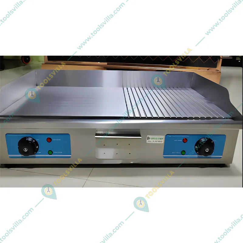 Commercial SS Electric Griddle Plate Flat with Grooved 4.4 KW