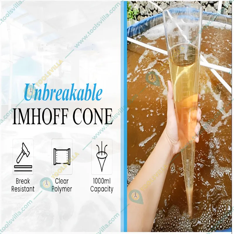 Unbreakable Imhoff cone Polycarbonate Pack of 1 With Stand
