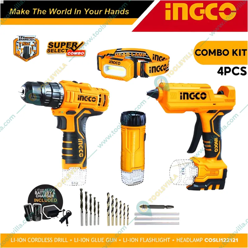 Ingco 20V Cordless Tool Combo Pack (COSLI22121)