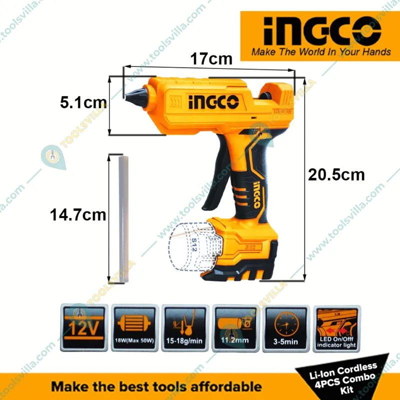Ingco 20V Cordless Tool Combo Pack (COSLI22121)