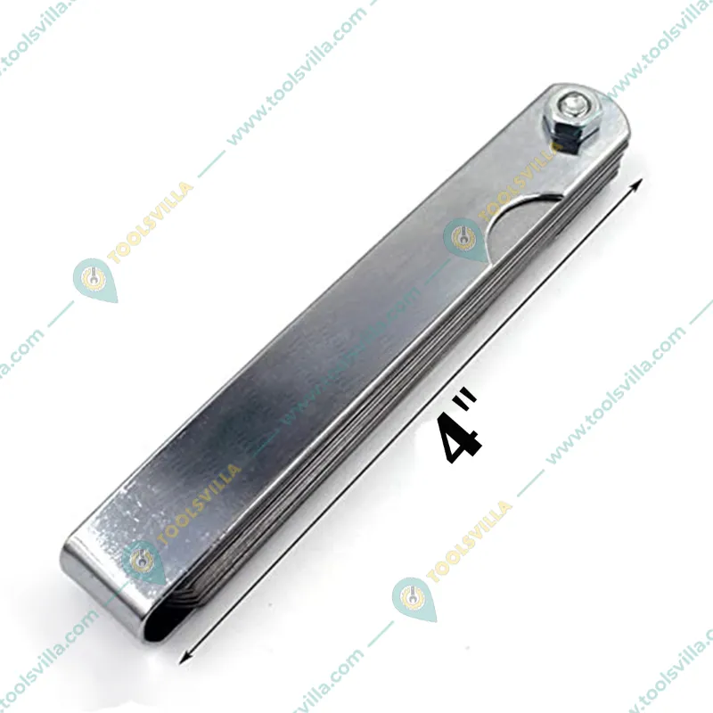 Jhalani 4 Inch Feeler Gauge With 26 Blades, Stainless Steel Material(4")_Pack Of 3