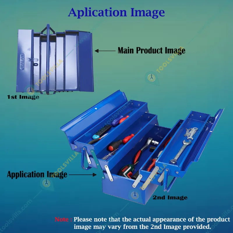 Jhalani 5 Ties Metal Tool Box, 18x8x6 Inch, (9617)