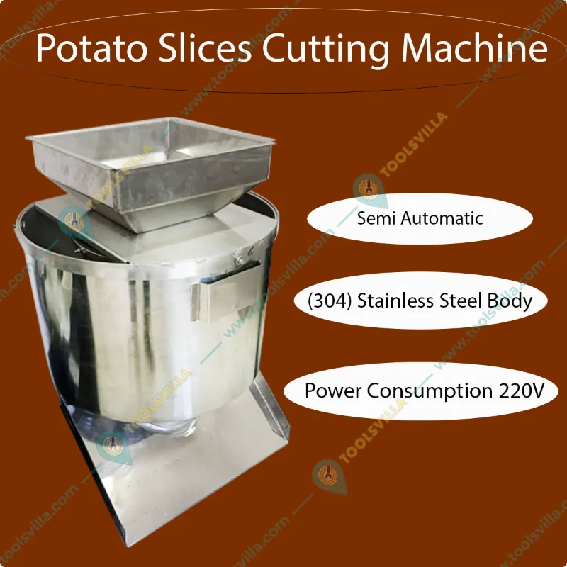 Potato Slices Cutting Machine, 350 kg Per Hour