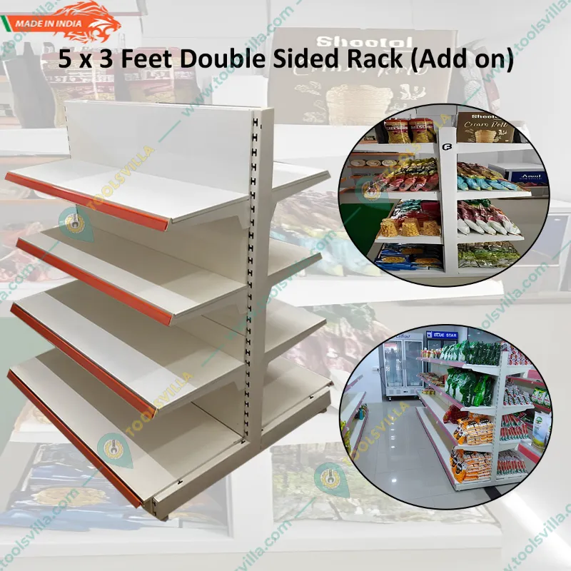 Premium Quality 5 x 3 Feet 8 Shelves Double Sided Rack