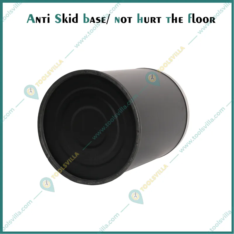 Mofna 18L, 10x14 Inch Black Solid Dustbin, Stainless Steel Cylindrical ...