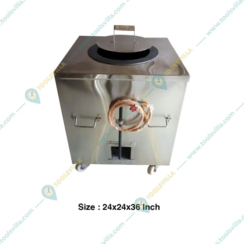 Generic ( Made in India ) - Heavy Duty Square Shape Gas Tandoor, SS Body