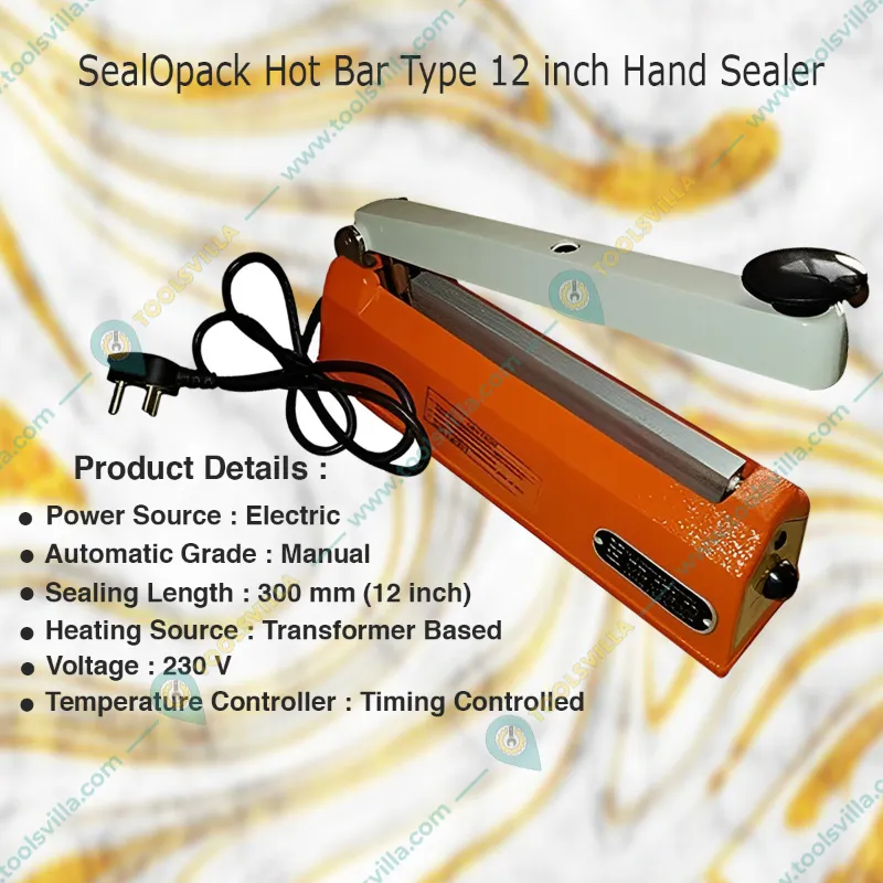 SealOpack Hot Bar Type 12 inch Manual Hand Sealer Machine