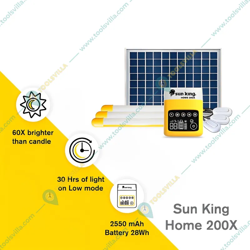 Sun King Home 200X Solar Home System With Modern Solar