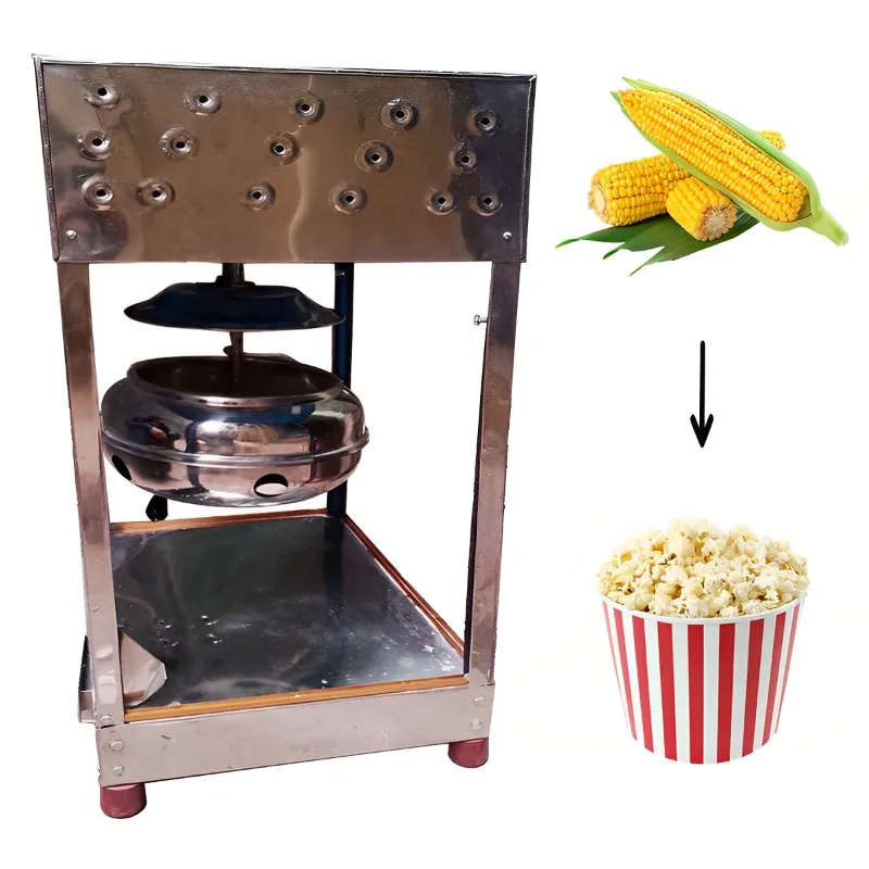 Commercial SS Body Electric Operated Popcorn Machine 4 Kg/hr Capacity