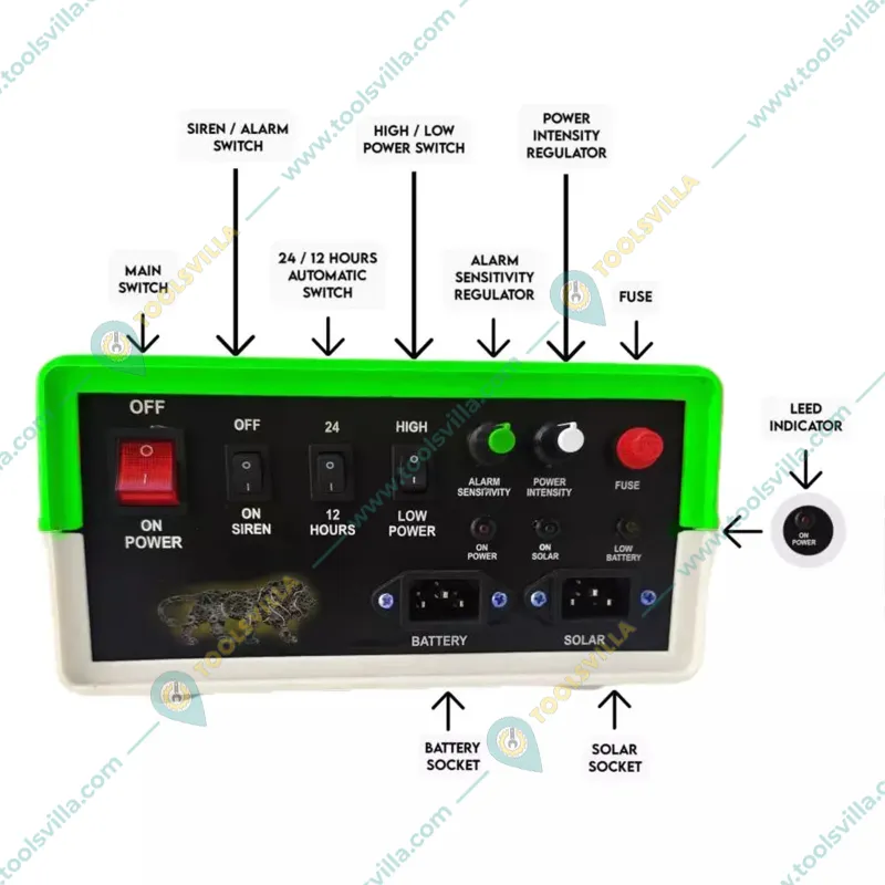 AGRIANSH - 10 KV Solar Zatka Machine for 100 Bigha with Siren, Cables ...