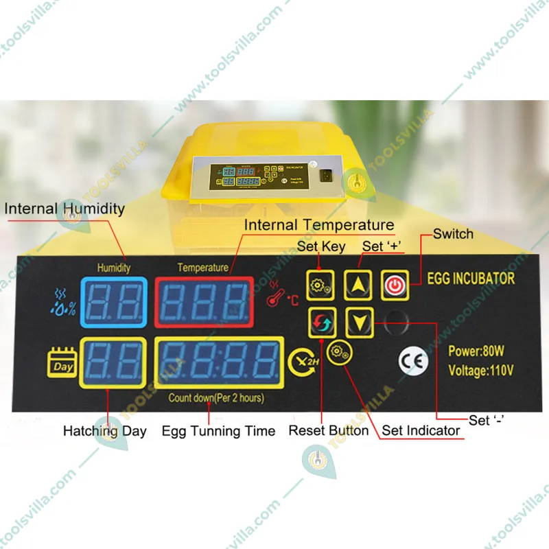 Generic (Imported) - Automatic Egg Incubator with Egg Turner Tray, 48 ...