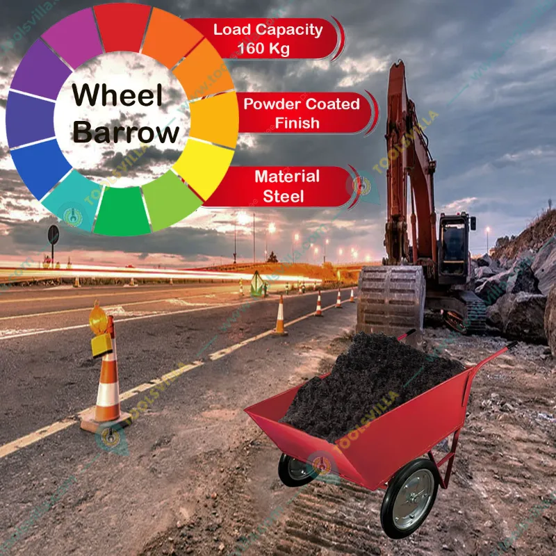 Heavy Duty Powder Coated Steel Double Barrow Trolley 160 kg Load ...