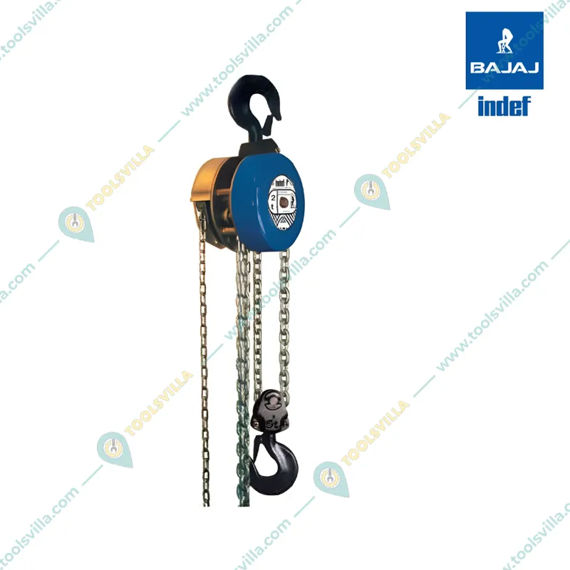 Bajaj Indef P Series 2 Ton Double Fall Chain Pulley Block With 8 mm ...
