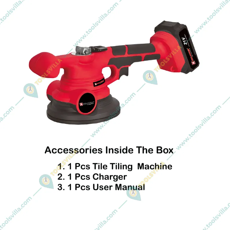 Xtra Power 14.5 Cm Cordless Tile Tiling Machine, 65 Kg Suction Capacity ...