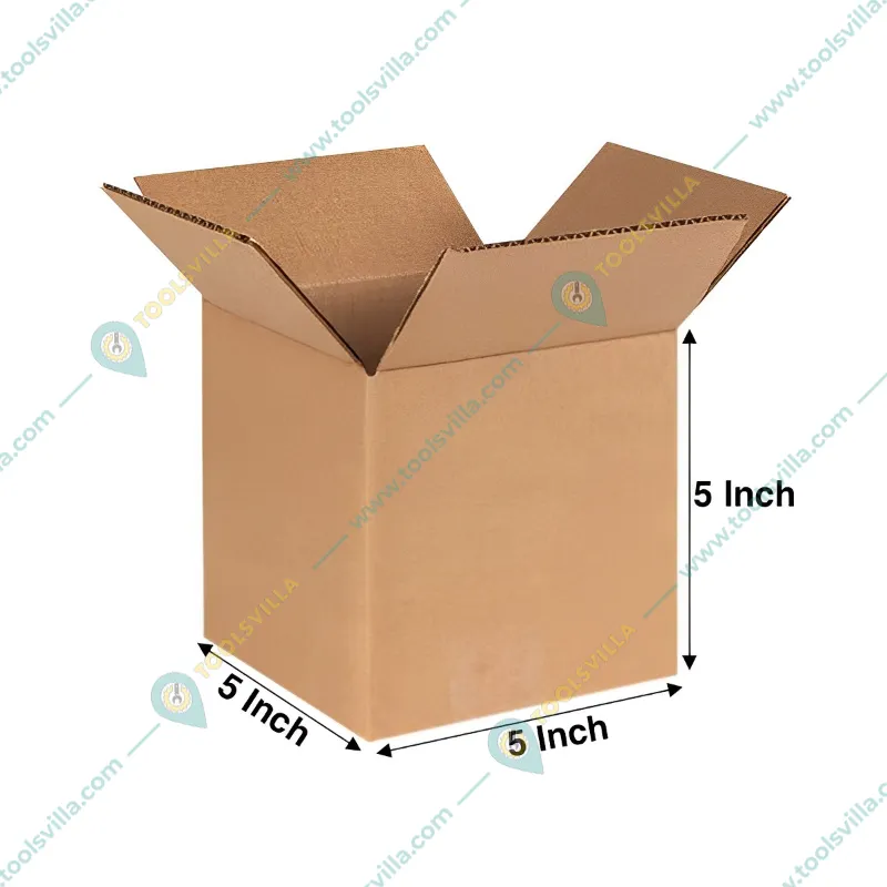 Corrugated Square Packaging Box 5 * 5 * 5 Inch (Brown)