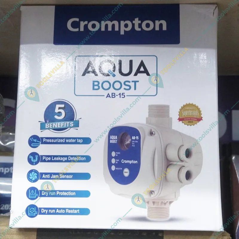 Crompton (AB-15) 1 inch, 1.5 HP Aqua Boost Water Pump Controller With 1 ...