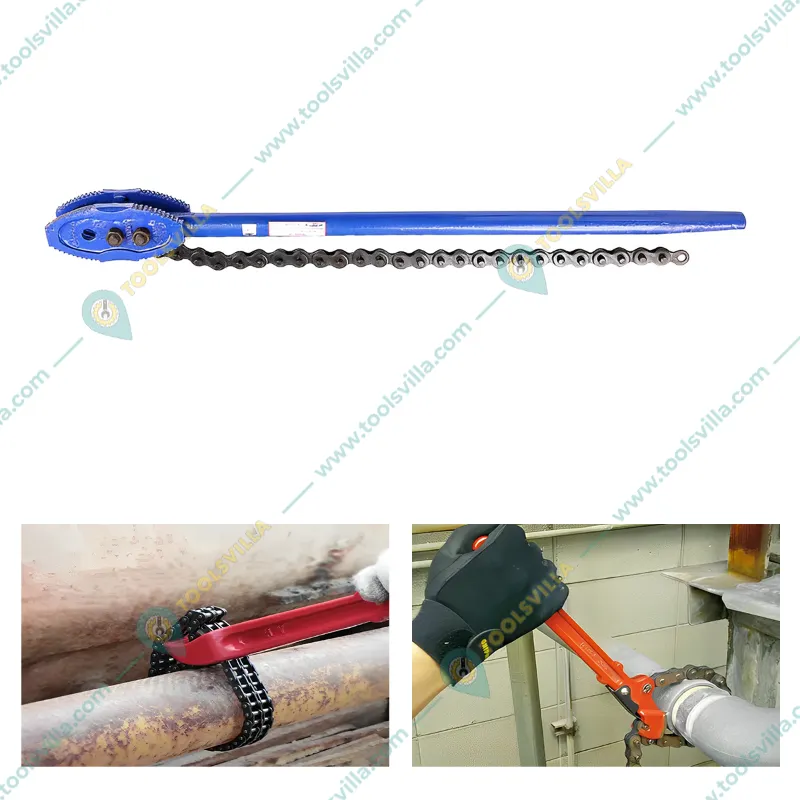 DE NEERS Heavy Duty 300 mm Alloy Steel Chain Pipe Wrench With Solid Handle DE NEERS Heavy Duty 300 mm Alloy Steel Chain Pipe Wrench With Solid Handle