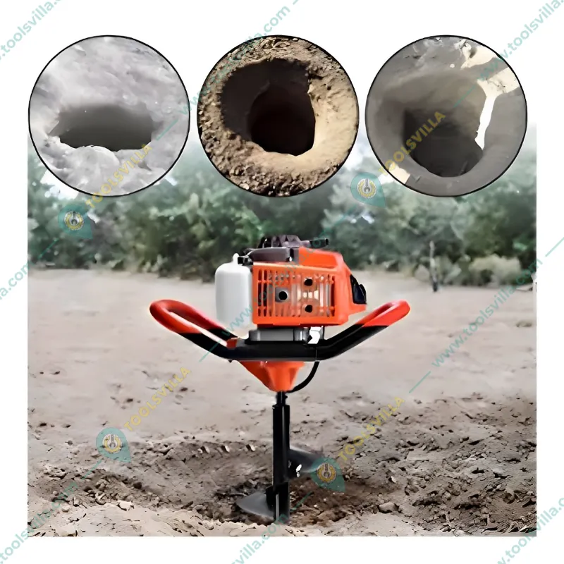 2.6 HP Earth Auger with 12 inch Auger Bit
