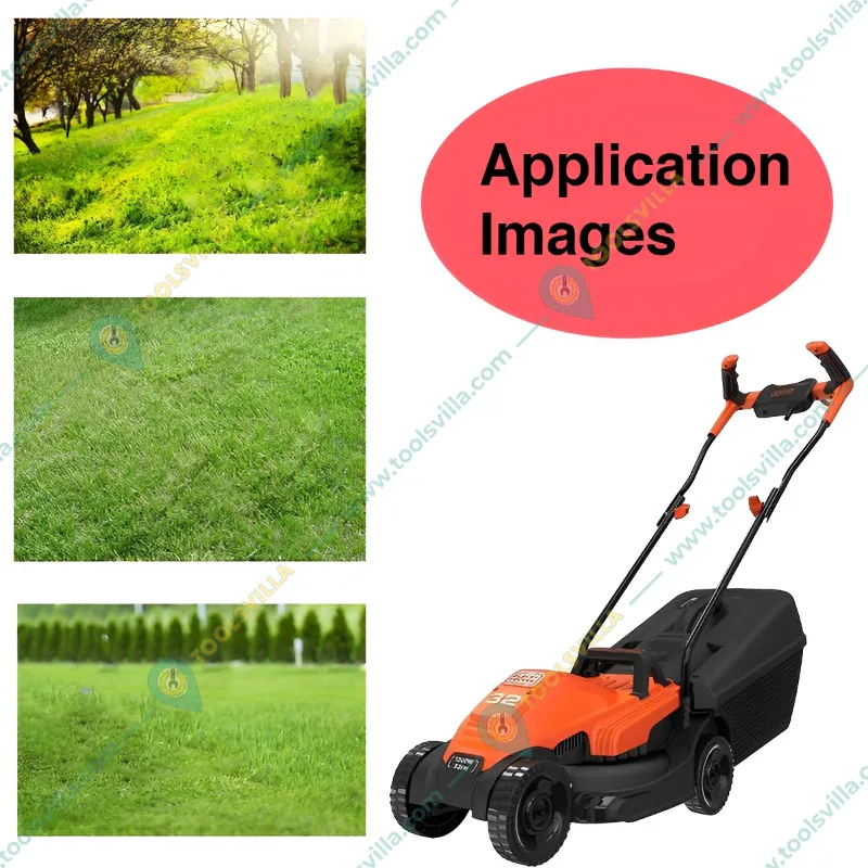 1200W, 32cm Electric Lawn Mower with Bike Handle