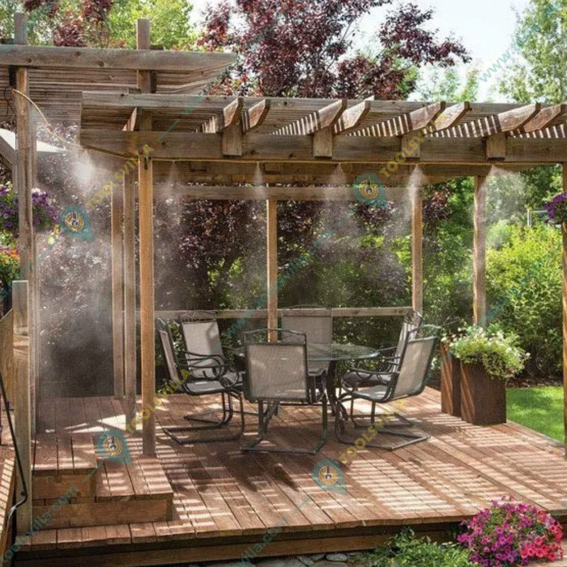 Sky Blue Fogger Kit of 10 Brass Nozzles with Timer, Filter and Other ...