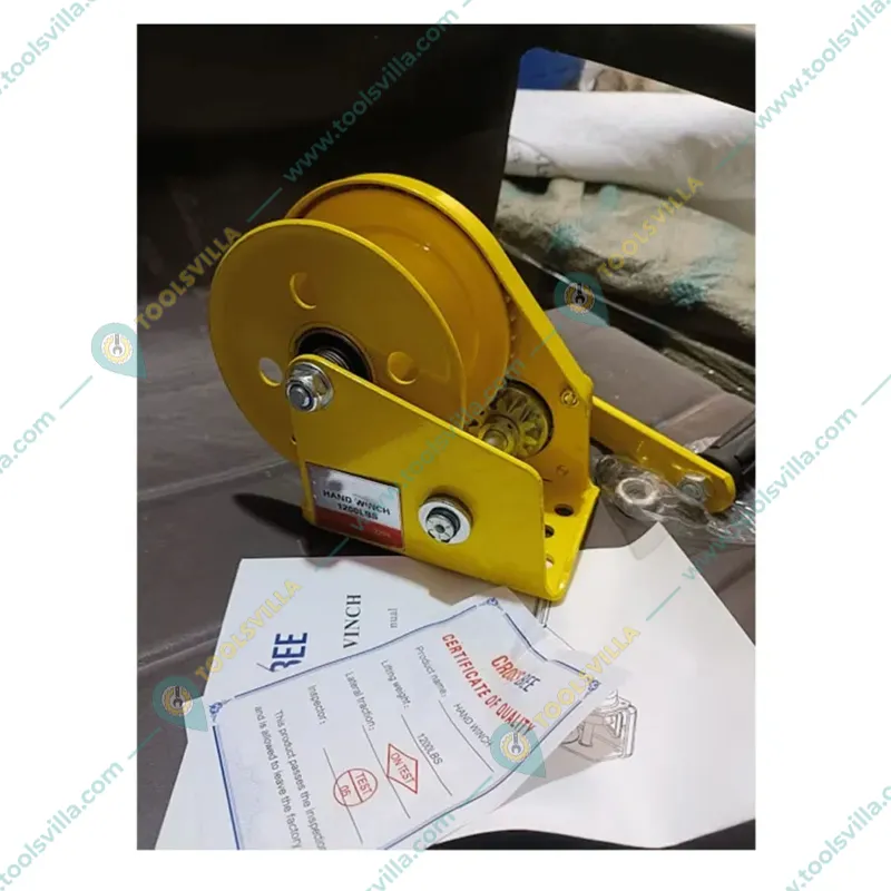 Crossbee 1200 lbs Load Capacity Manual Hand Winch With Automatic Locking System