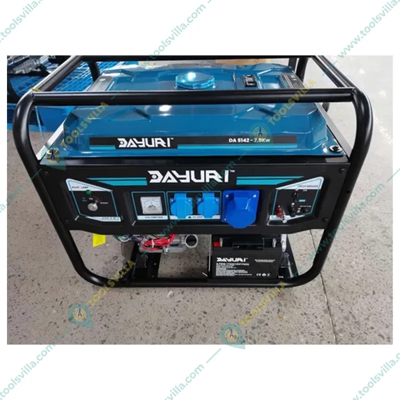 Dayuri 7.5 KVA Single Phase Recoil and Self Start Portable Petrol Generator