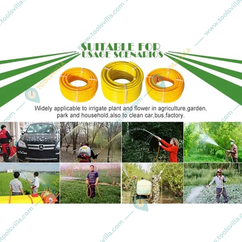 Heavy Duty 8.5 mm Yellow HTP Hose Pipe 50mtrs, 5 Layers for Spraying