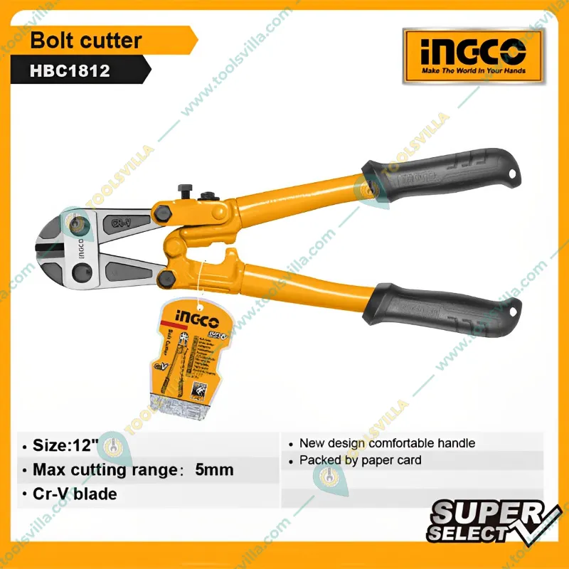 Ingco CR-V Blade 12 inch Bolt Cutter (HBC1812)- Pack of 2 Pcs.