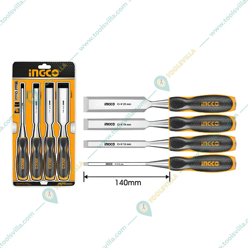 INGCO - Ingco Premium Quality 4 Pcs Wood Chisel Set - HKTWC0401