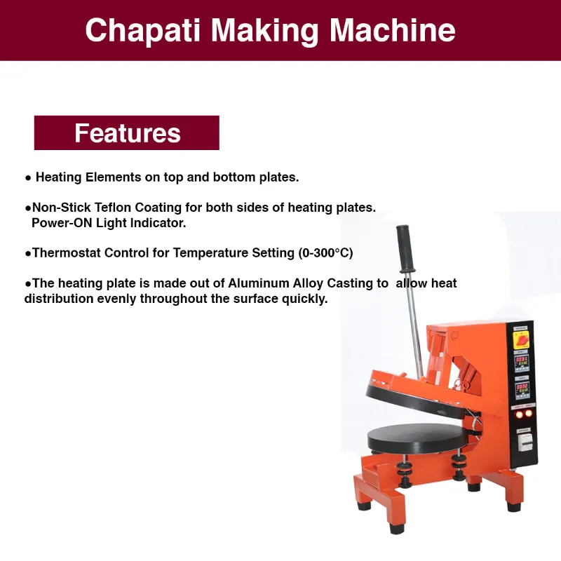 Generic ( Made in India ) - 9" Inch Semi Cooked Chapati Making Machine ...