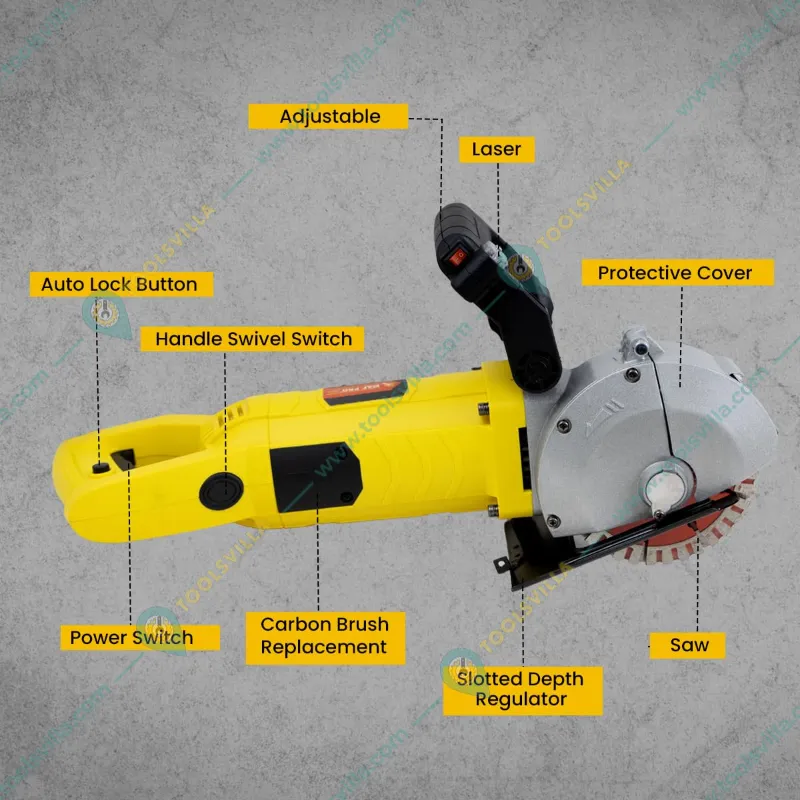 MAF PRO 4800 Watt 6500 r/min Wall Chaser Machine with Accessories